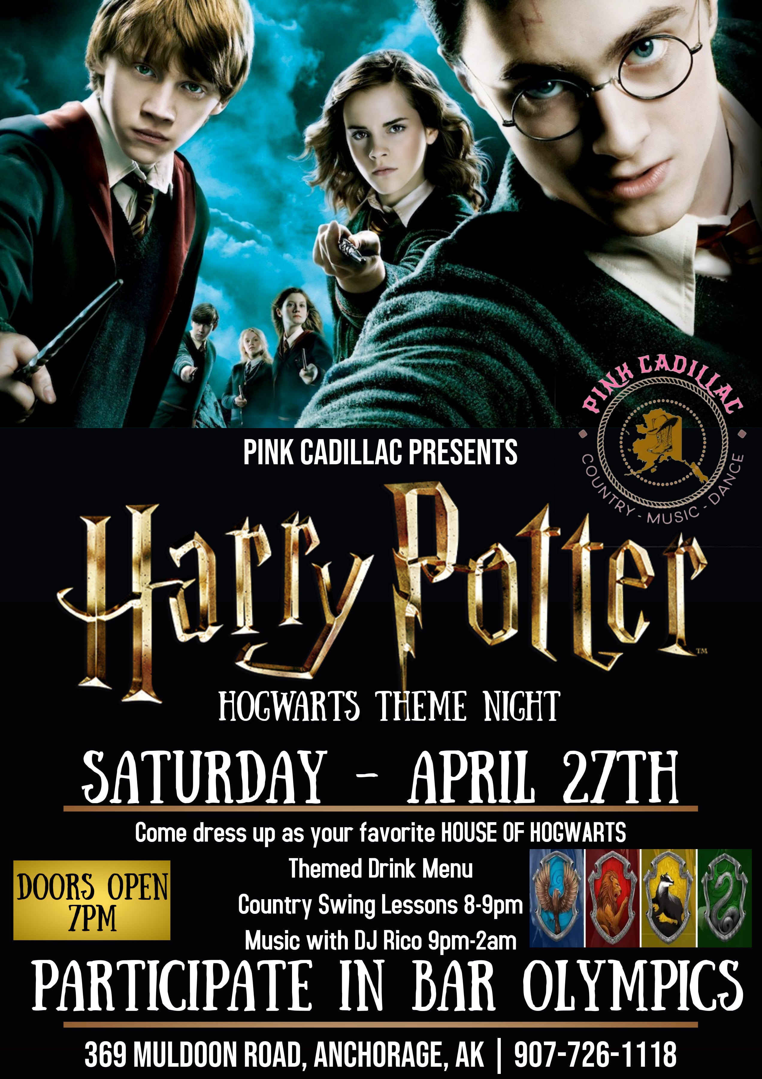 Harry Potter Hogwarts Night | Pink Cadillac